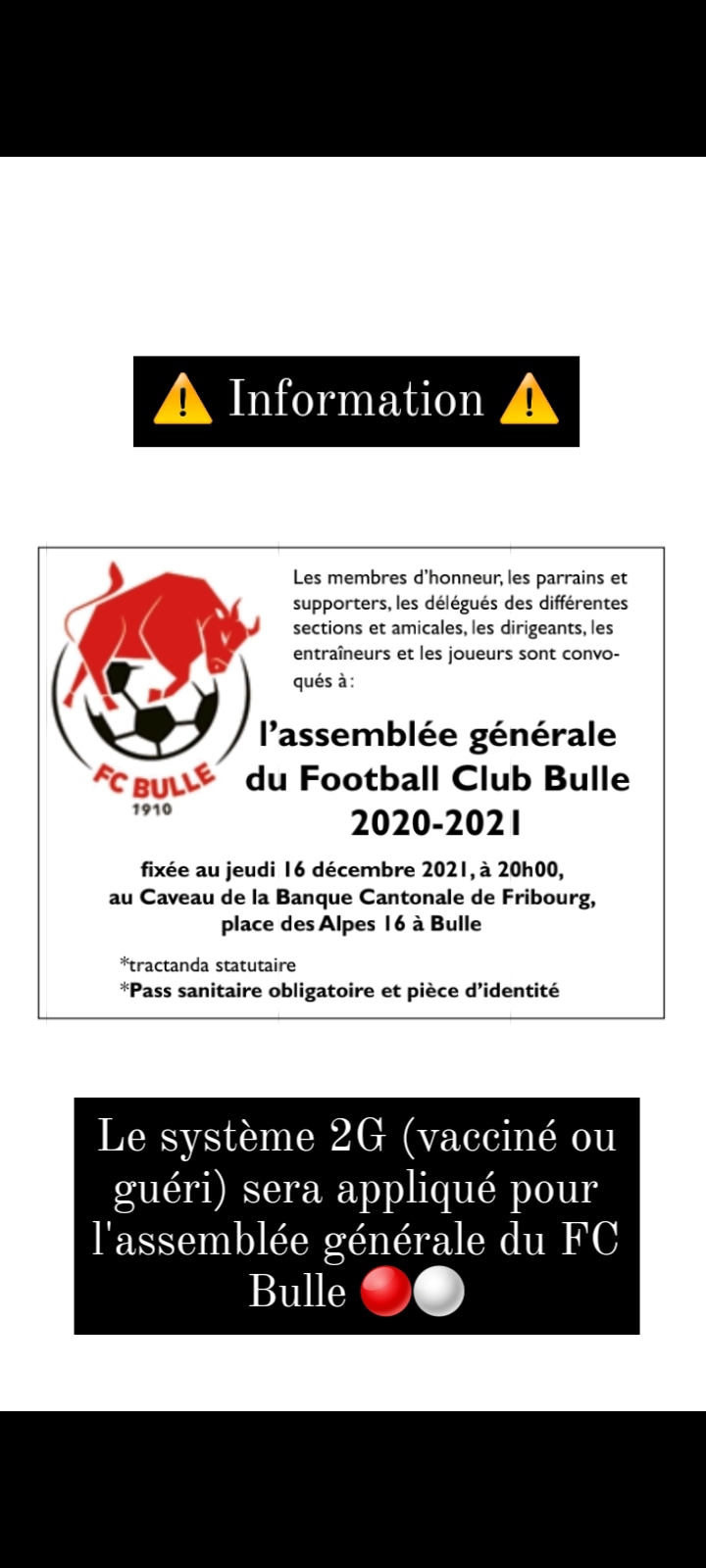 Information AG FC Bulle - FC Bulle